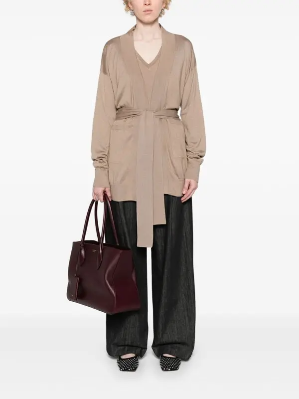 WILD CASHMERE Scarlet Belted Cardigan