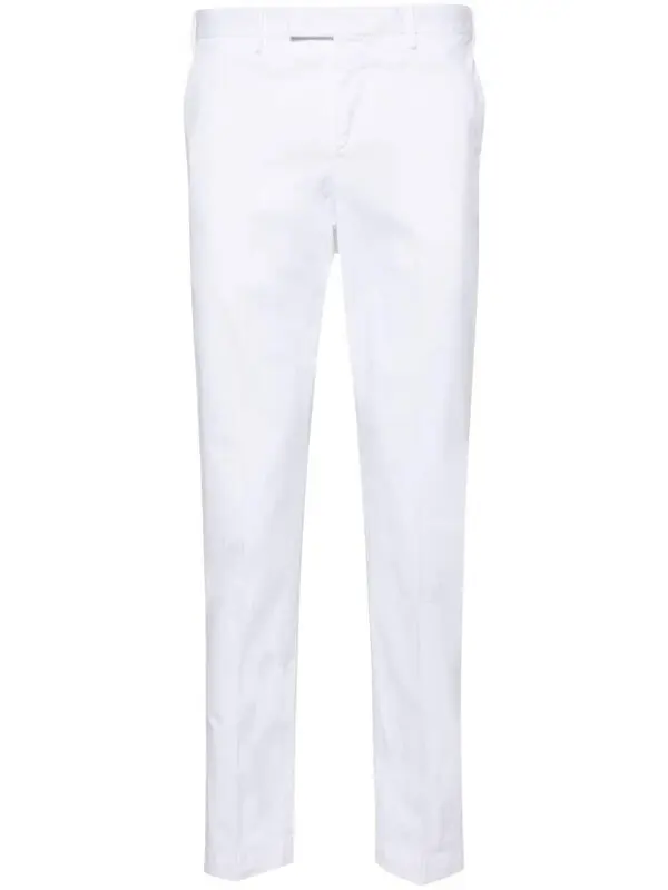 PT TORINO Slim-cut Stretch Cotton Chino Trousers - White