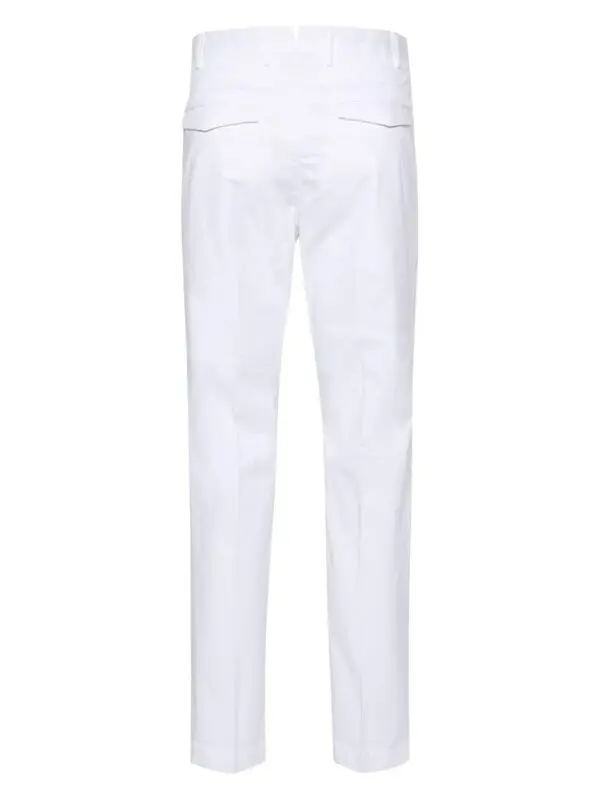 PT TORINO Slim-cut Stretch Cotton Chino Trousers - White