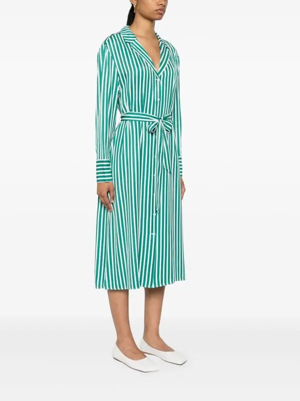 tommy hilfiger green striped dress TOMMY HILFIGER Preppy Green T Shirt Dress Short Sleeve Stripe Accent main image 1