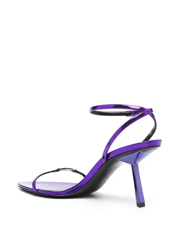 Saint Laurent 75mm Kitty Sandals - Purple