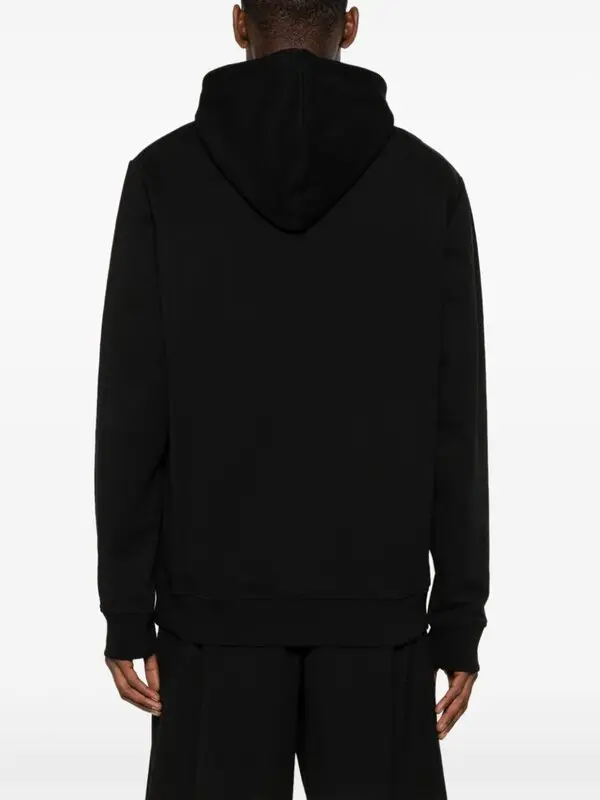 Balmain Signature Cotton Hoodie - Black