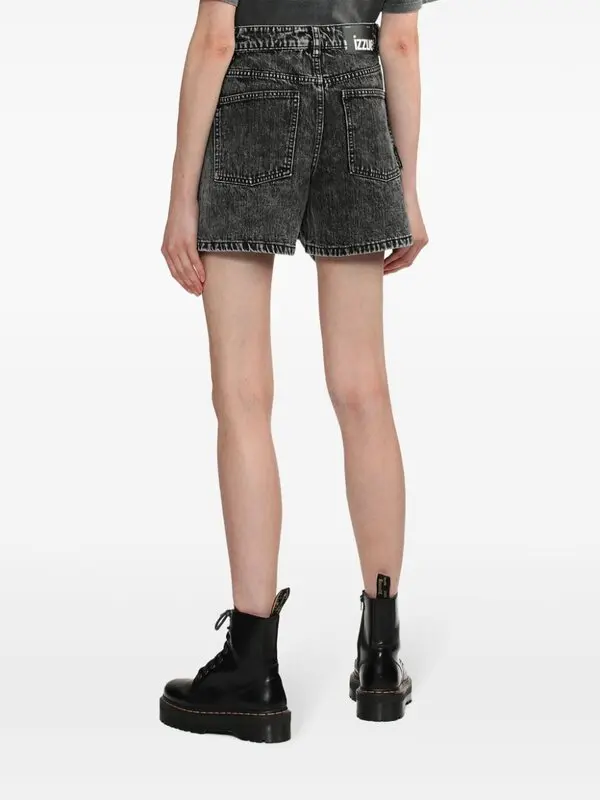 Izzue Logo-patch Cotton Shorts