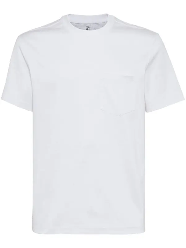 Brunello Cucinelli Patch-pocket Crew-neck T-shirt - White