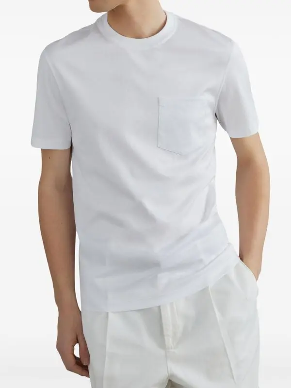 Brunello Cucinelli Patch-pocket Crew-neck T-shirt - White