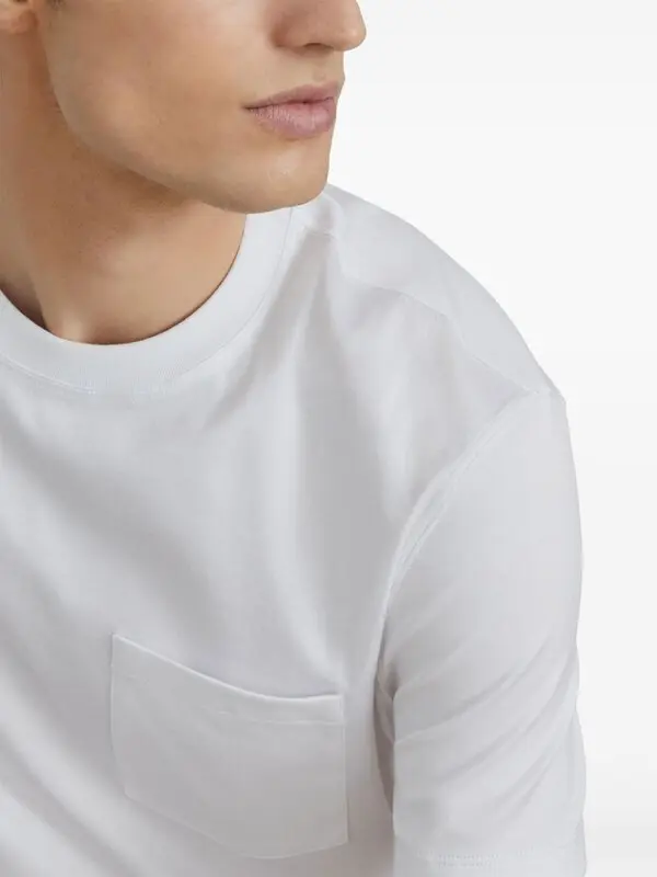 Brunello Cucinelli Patch-pocket Crew-neck T-shirt - White