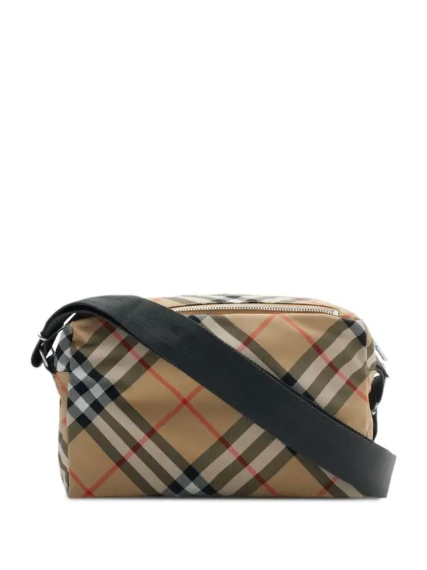 Burberry Check Messenger Bag - Neutrals