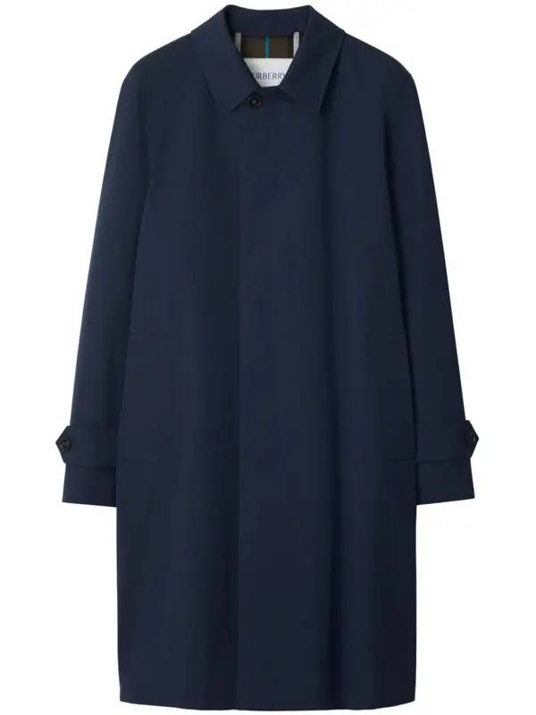 Burberry Water-resistant Cotton Car Coat - Blue