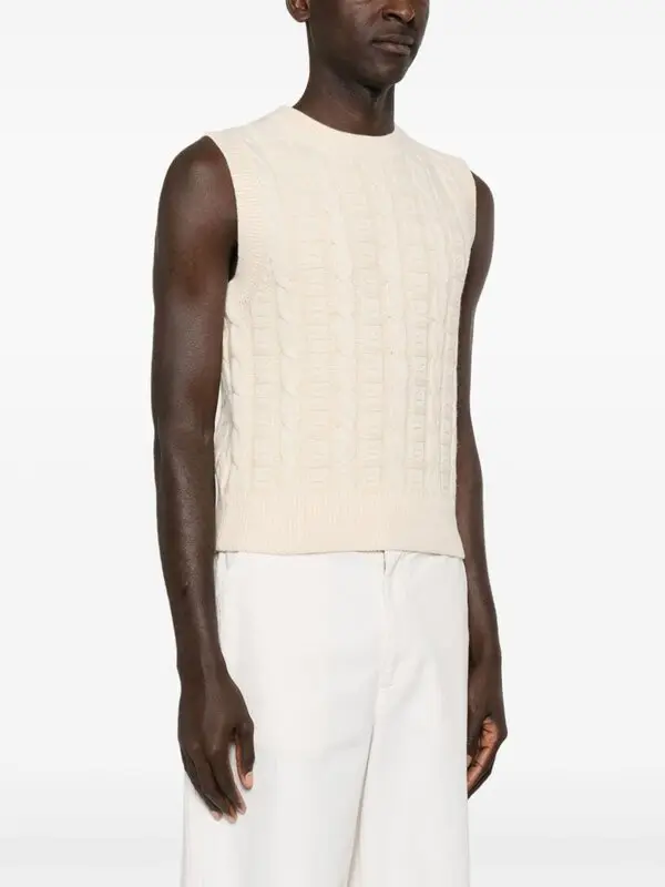 Acne Studios Face Logo-appliqué Cable-knit Jumper
