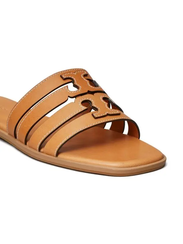Tory Burch Ines Cage Slides - Brown