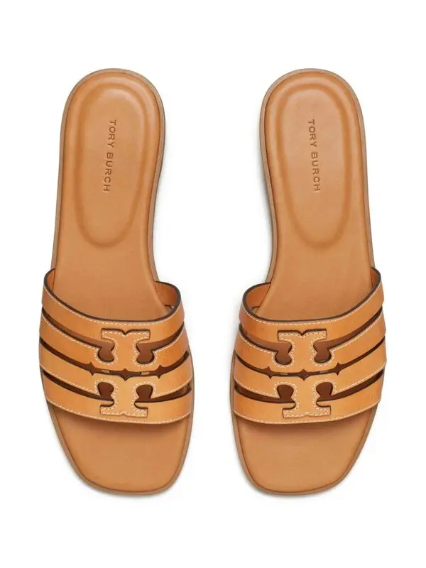 Tory Burch Ines Cage Slides - Brown