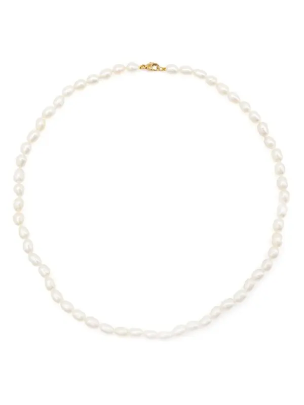 Adina Reyter 14kt Yellow Gold Seed Pearl Necklace - White