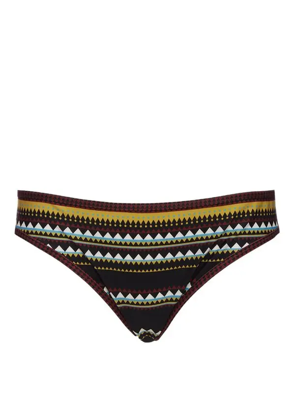 La DoubleJ Geometric-print Bikini Bottoms