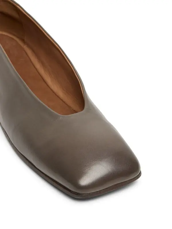 Marsèll Square-toe Ballerina Shoes - Brown