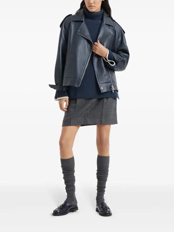 Brunello Cucinelli Tailored Virgin Wool Miniskirt