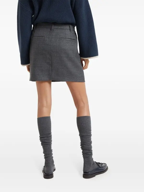 Brunello Cucinelli Tailored Virgin Wool Miniskirt