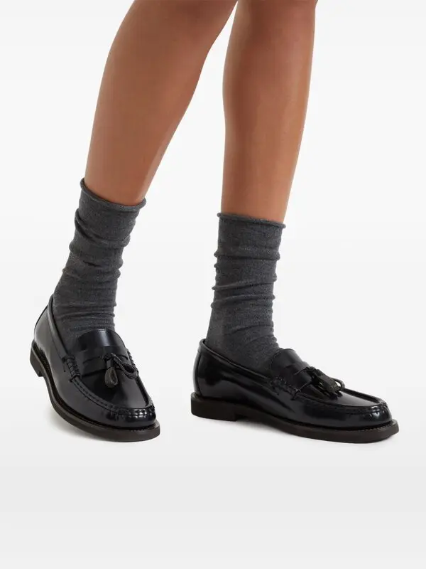 Brunello Cucinelli Monili-tassel Polished Leather Loafers