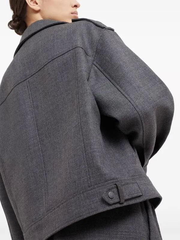 Brunello Cucinelli Virgin Wool Biker Jacket