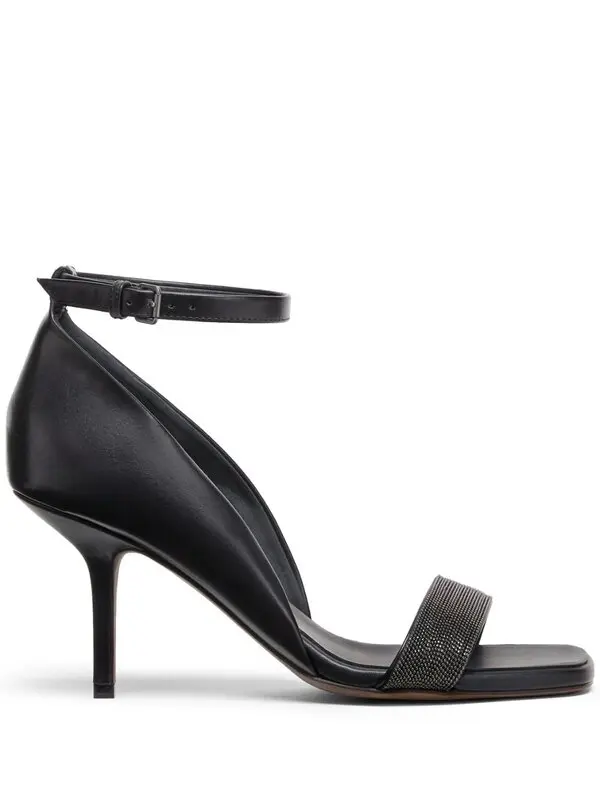 Brunello Cucinelli Monili-trim Leather Sandals