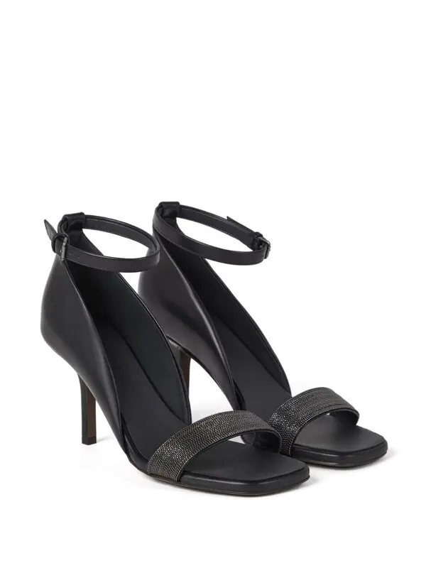 Brunello Cucinelli Monili-trim Leather Sandals