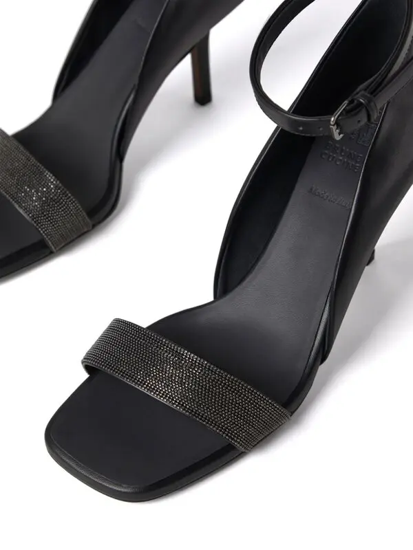 Brunello Cucinelli Monili-trim Leather Sandals