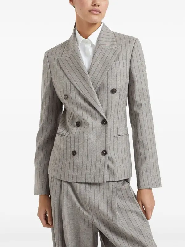 Brunello Cucinelli Pinstripe Double-breasted Blazer