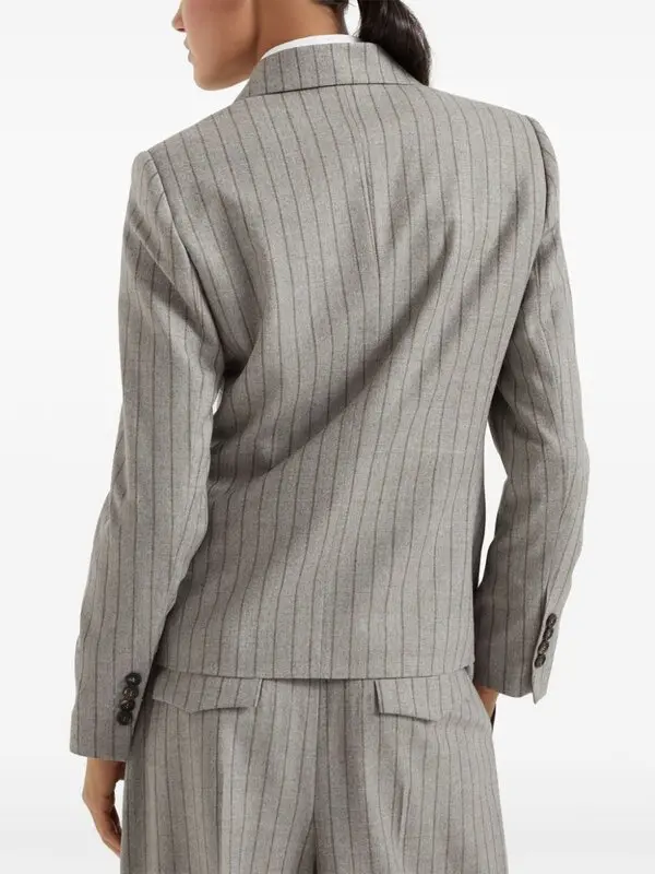 Brunello Cucinelli Pinstripe Double-breasted Blazer