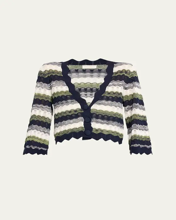 Ramy Brook Nell Wavy Knit Cardigan