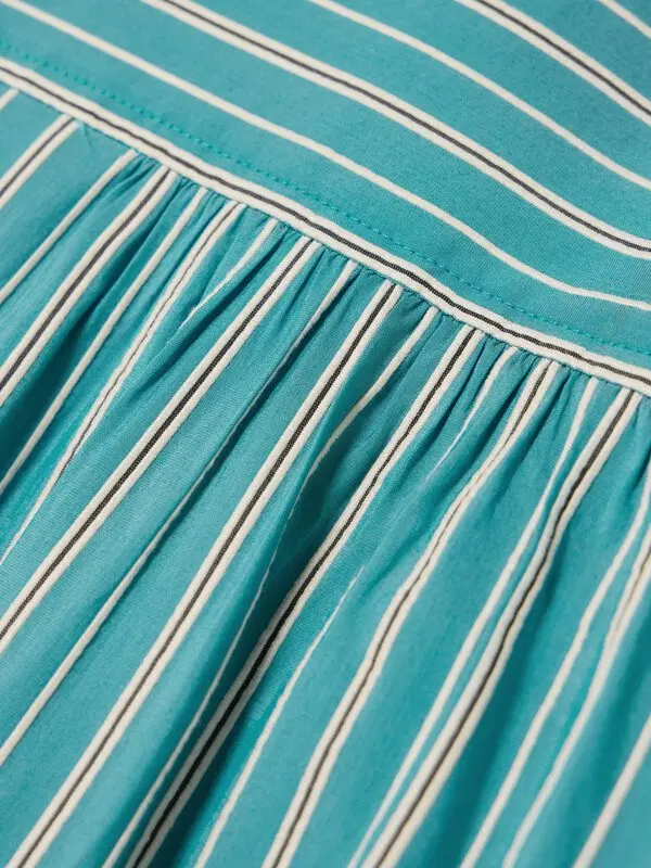 BODE Shore Stripe Quincy Mini Shirt Dress