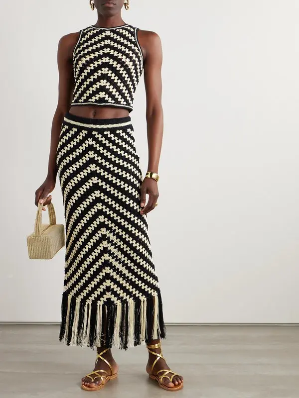 Zimmermann Halliday Cropped Crochet Tank