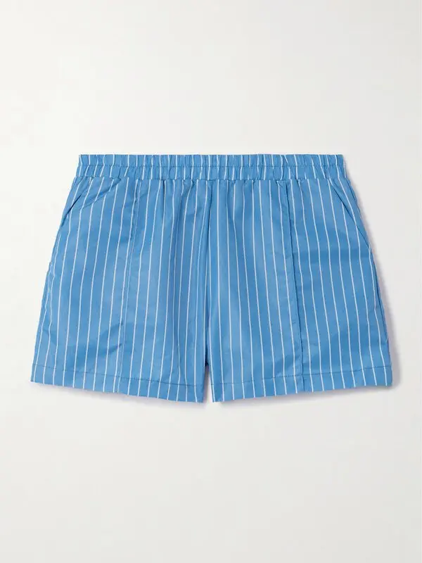 Staud Taurus Striped Shell Shorts - Blue