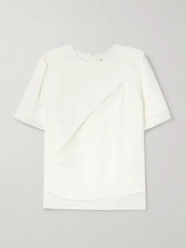 PETER DO Slash Silk And Chiffon T-shirt