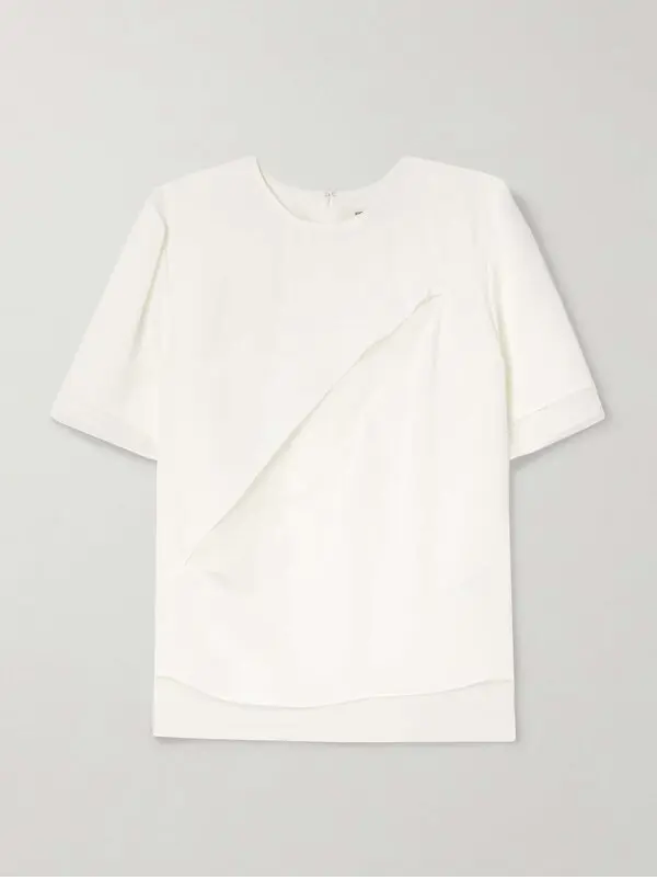 PETER DO Slash Silk And Chiffon T-shirt