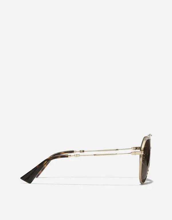 Dolce & Gabbana Stefano Aviator Sunglasses - Gold