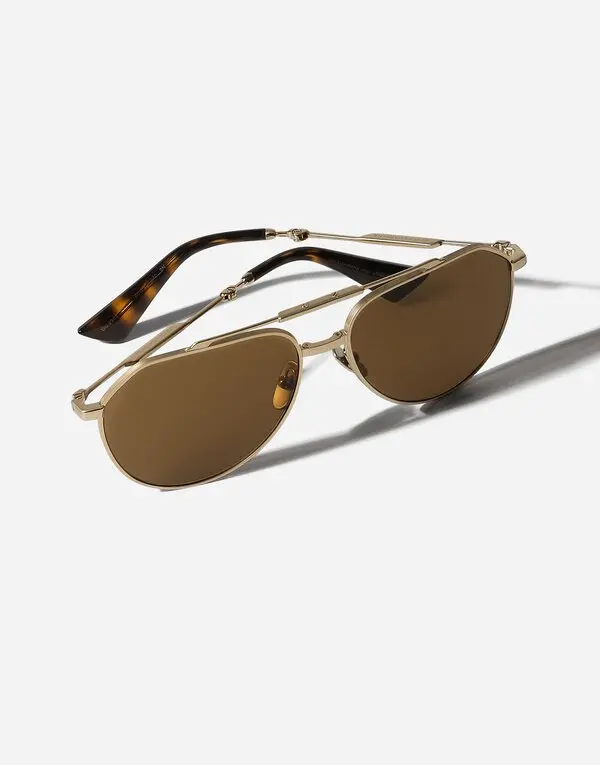Dolce & Gabbana Stefano Aviator Sunglasses - Gold
