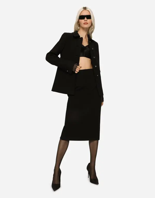 Dolce & Gabbana Stretch Woolen Skirt