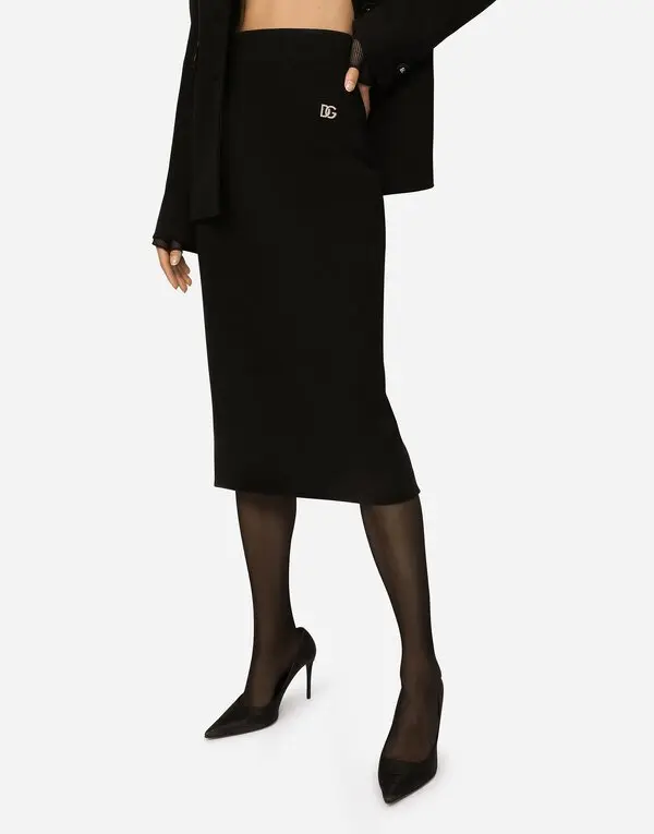 Dolce & Gabbana Stretch Woolen Skirt