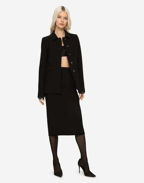 Dolce & Gabbana Stretch Woolen Skirt
