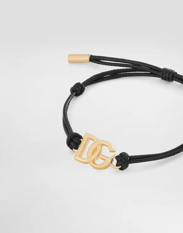 Dolce & Gabbana Cord Bracelet With Dg Logo - Multicolor