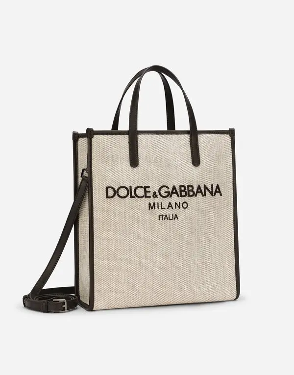 Dolce & Gabbana Small Canvas Shopper - Beige