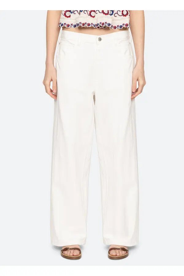 Sea Elena Baggy Jeans - White