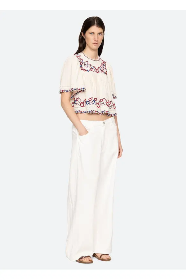 Sea Elena Baggy Jeans - White