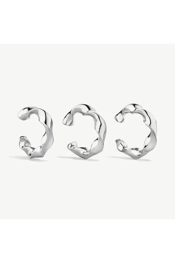 SOKO Twist Ear Cuff Set - Silver