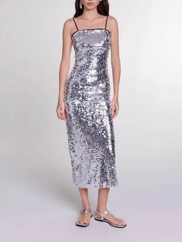 Maje Sequin Maxi Dress