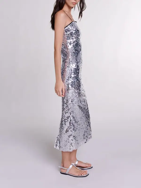Maje Sequin Maxi Dress