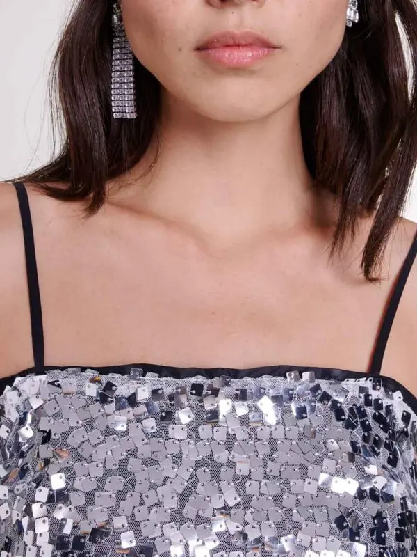 Maje Sequin Maxi Dress