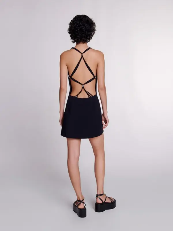 Maje Short Lace-up Dress