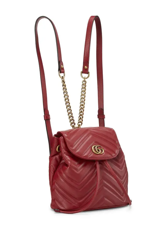 Gucci Leather Gg Marmont Backpack