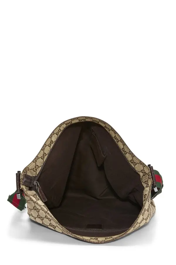 Gucci Original Gg Canvas Web Pocket Messenger Bag