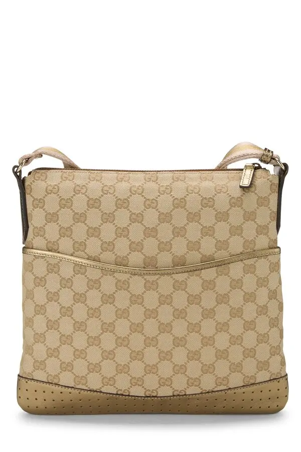Gucci Original Gg Canvas Web Pocket Messenger Bag